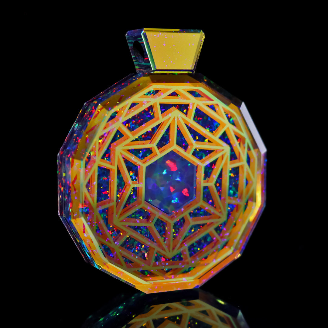 Socketed Hexagon Opal Pendant – KravinGlass