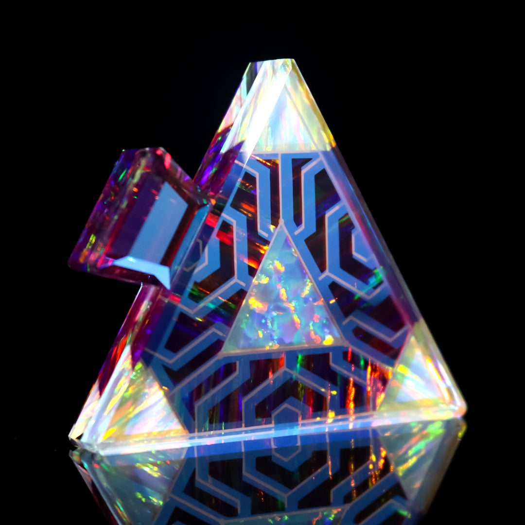 Quantum Opal Core Triangle Pendant – KravinGlass