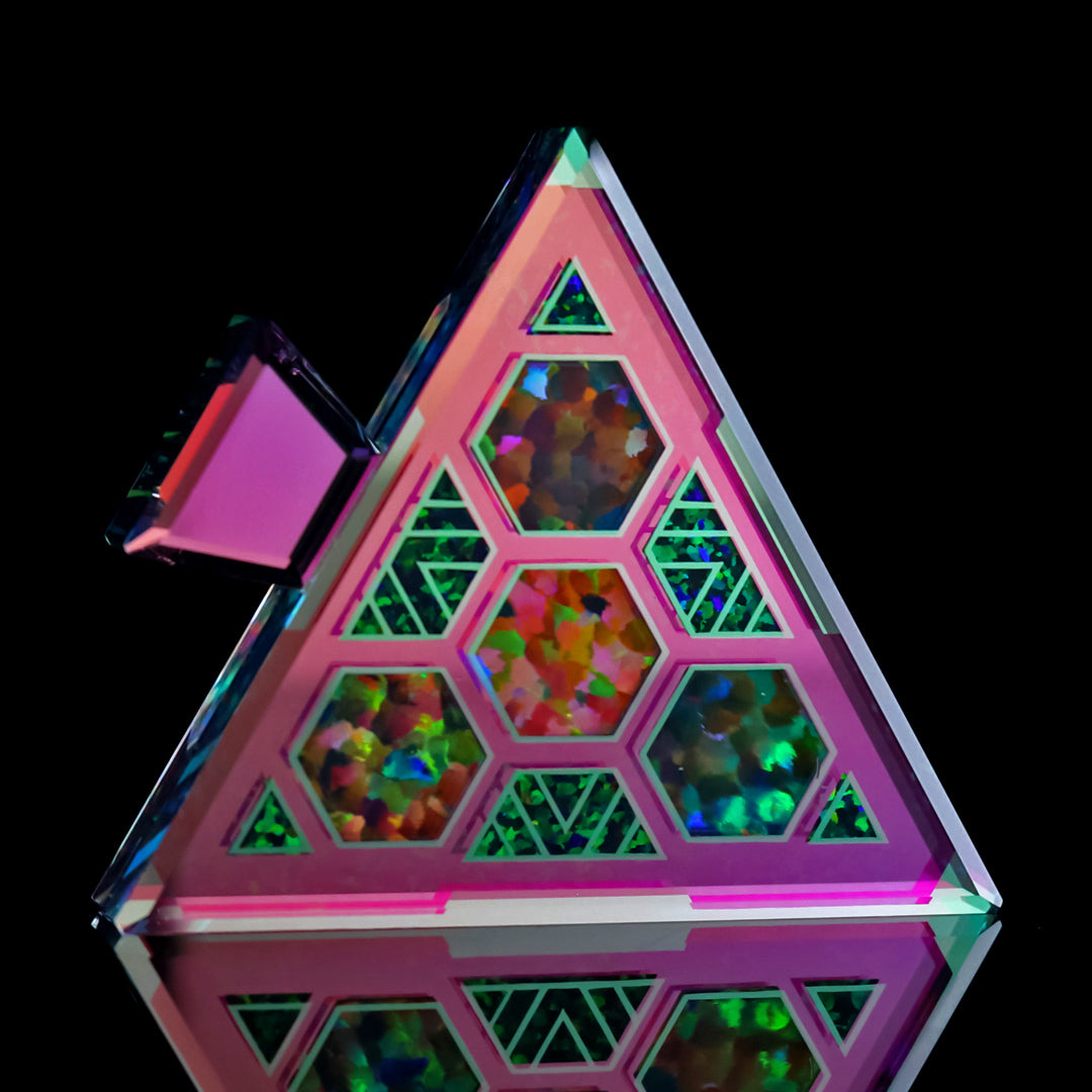 Socketed Hexagon Opal Triangle Pendant – KravinGlass